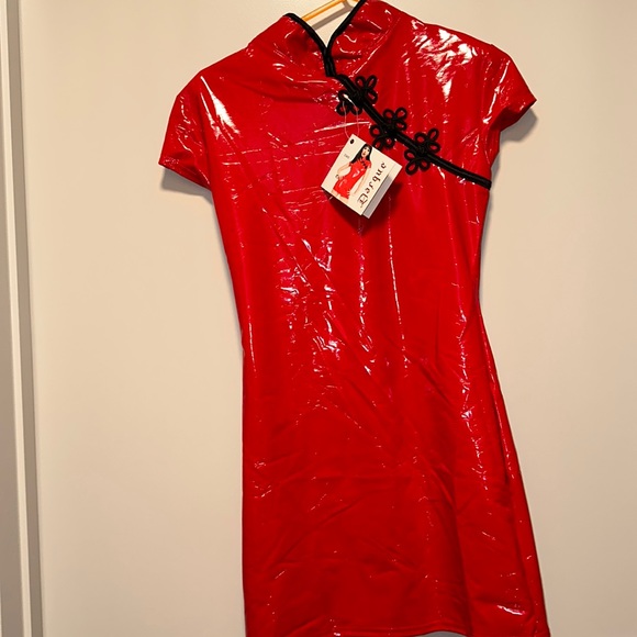 Darque | Dresses | Darque Red Vinyl Dress | Poshmark